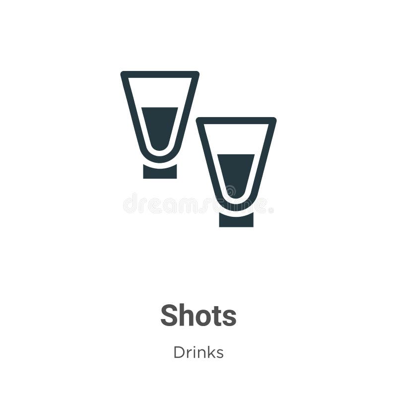 Shots Vector Icon on White Background. Flat Vector Shots Icon Symbol ...