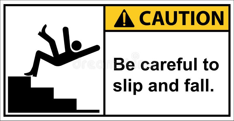 Should Be Careful when Walking Up the Stairs.,Danger Sign Stock Vector ...