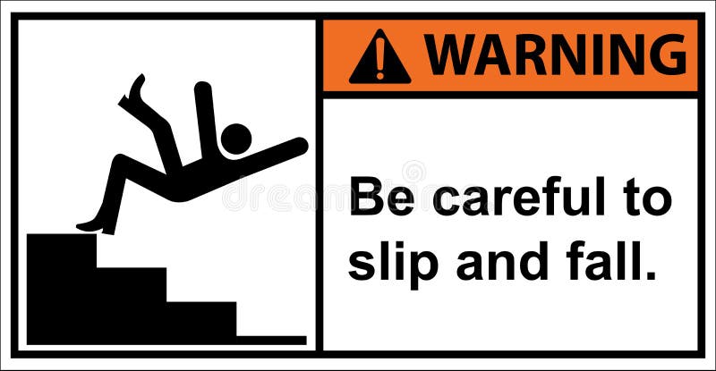Should Be Careful when Walking Up the Stairs.,Warning Sign Stock Vector ...