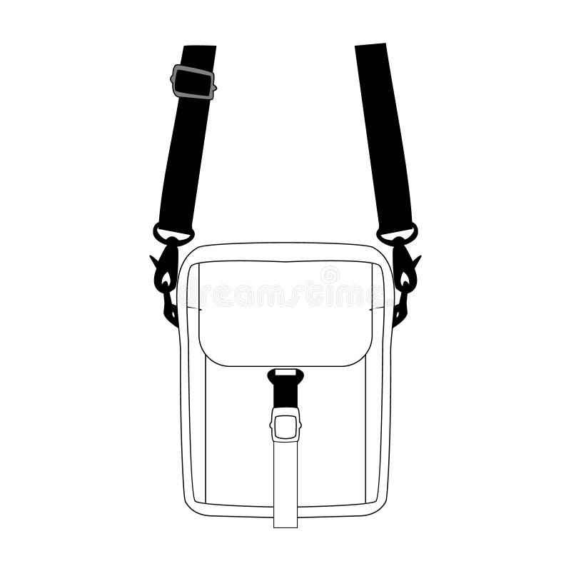 Shoulder Bag Vector Illustration Flat Sketches Template Stock Vector ...