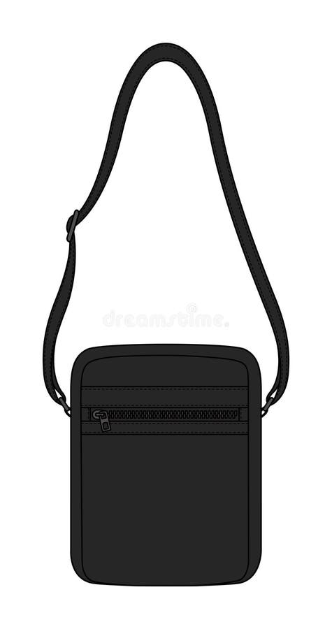 Shoulder Bag Template Illustration Stock Vector - Illustration of purse ...