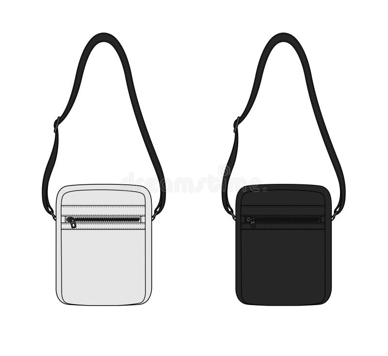 Shoulder Bag Template Illustration Set Stock Vector - Illustration of ...
