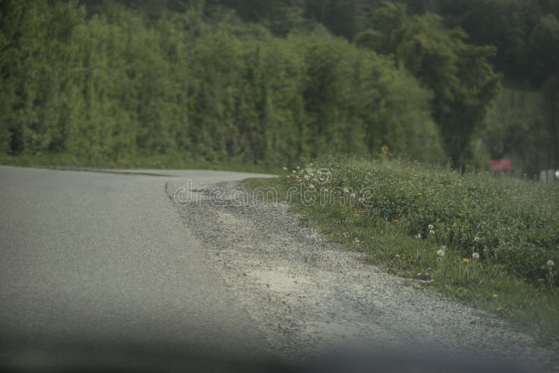Shoulder on a country road stock image. Image of hard - 203307947