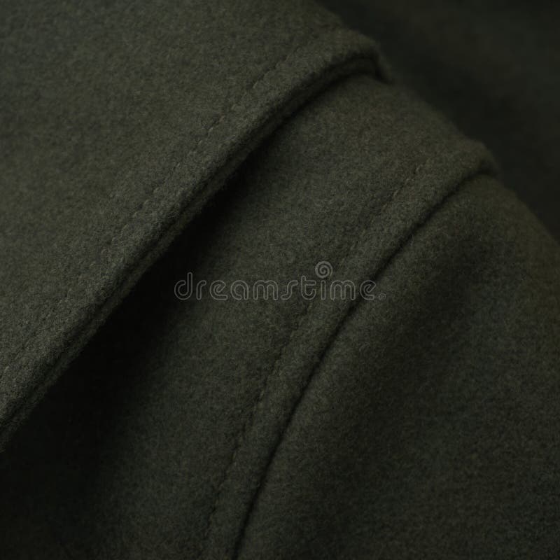 Shoulder Detail of a Green Wool Jacket Stock Image - Image of apparel ...