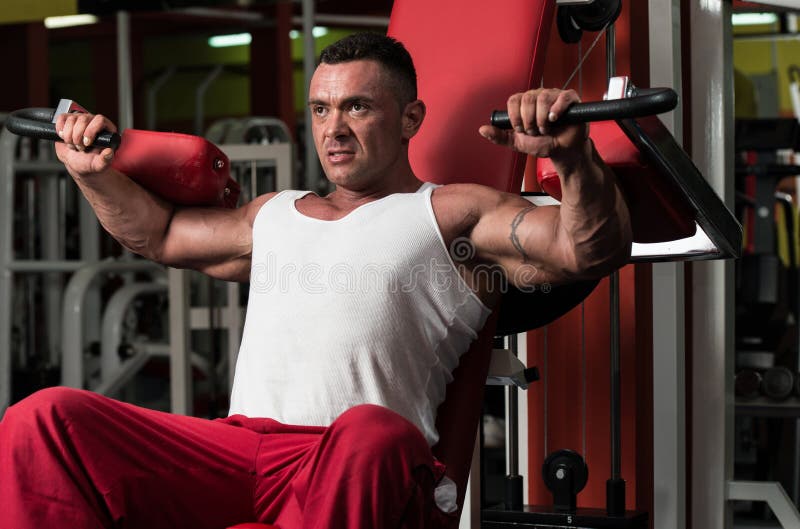 Shoulder Exercises stock image. Image of build, male - 33976593