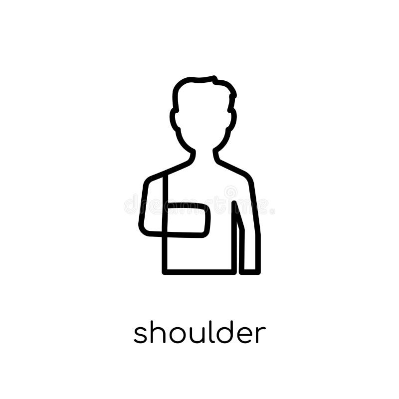Shoulder Orthosis Icon in Vector, Linear Illustration Stock Vector ...