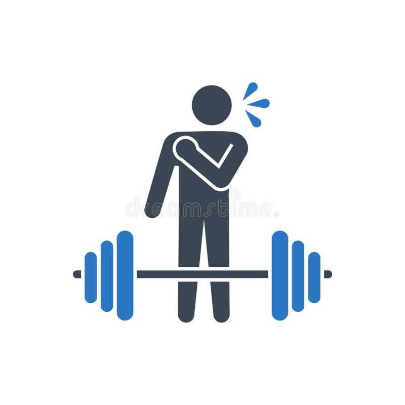 Shoulder Injury Weightlifting Icon Stock Vector - Illustration of ...