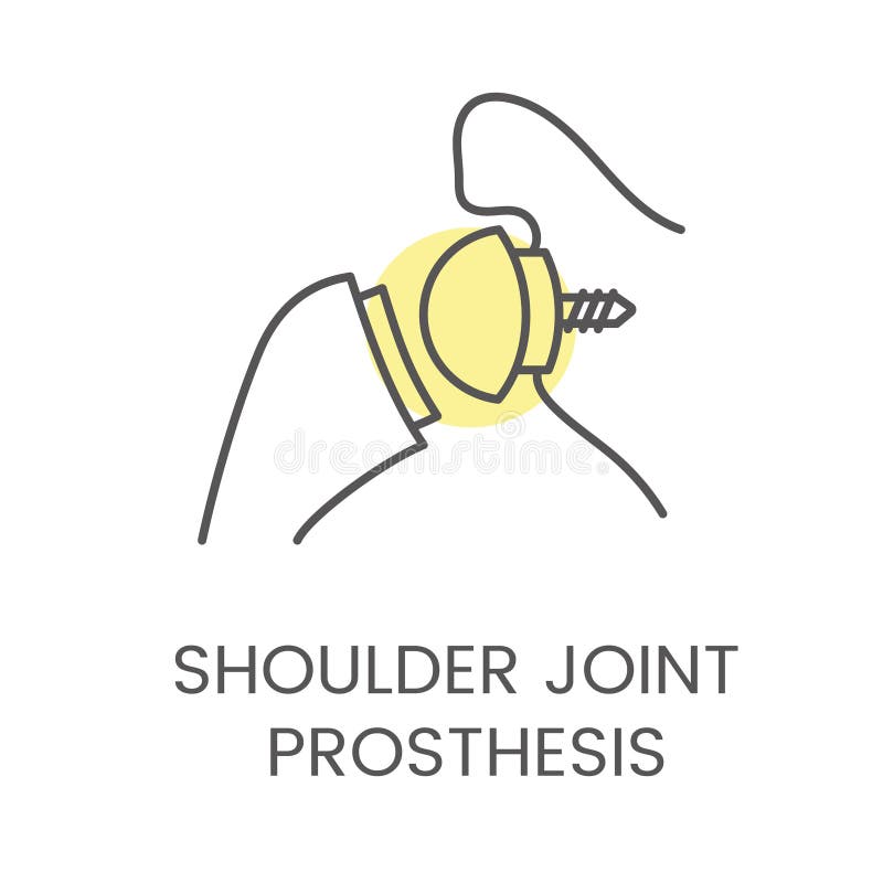Shoulder Joint Linear Vector Icon Stock Vector - Illustration of ...