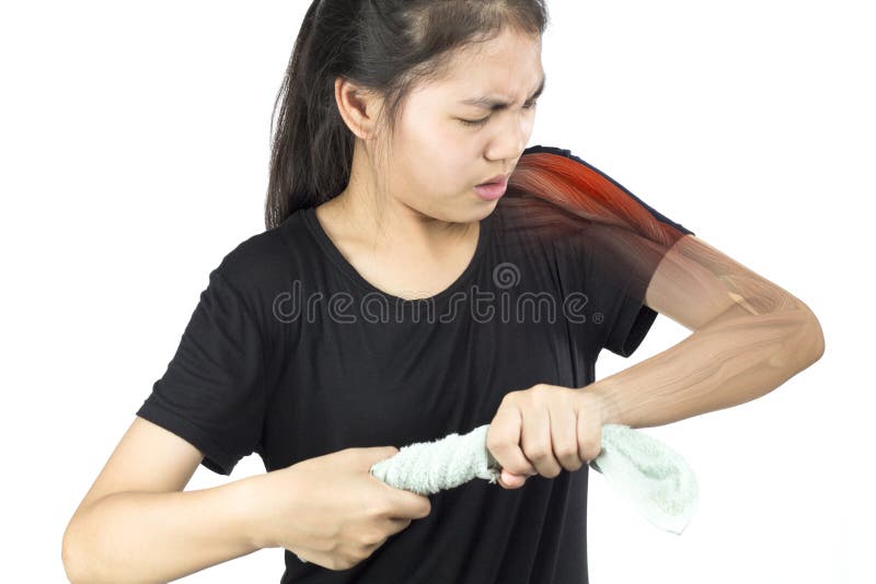 Shoulder muscle injury stock photo. Image of body, cramp - 144250832