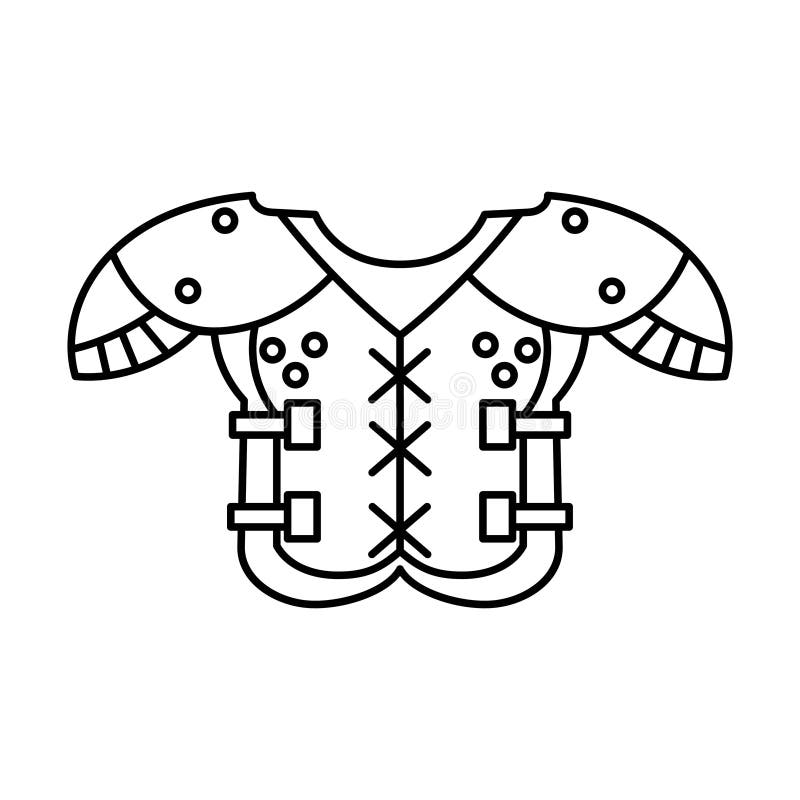 Shoulder Pad and Chest Protector Stock Vector - Illustration of sport ...