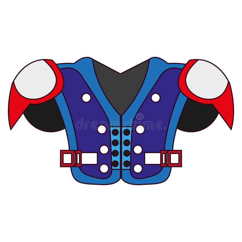 Shoulder Pad and Chest Protector Stock Vector - Illustration of play ...