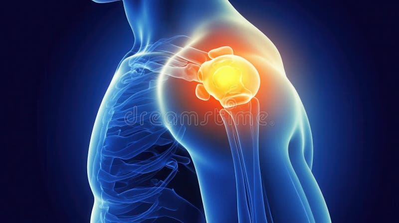 Shoulder Pain Illustration Anatomy, Bone Structure, and Potential ...