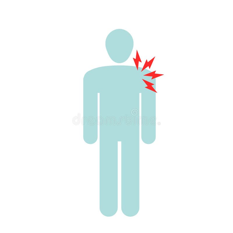 Shoulder Pain Vector Symbol Stock Illustration - Illustration of symbol ...