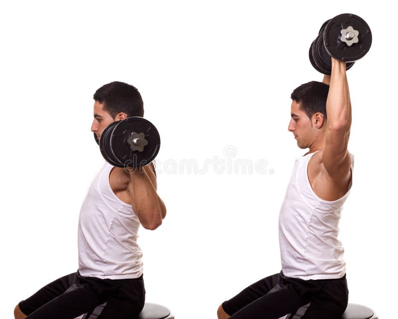 Shoulder Press stock photo. Image of movement, muscular - 23231676