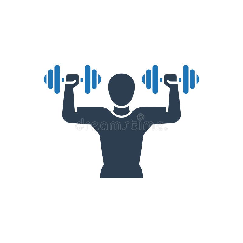 Shoulder Raise Exercise Icon Stock Vector - Illustration of shoulder ...