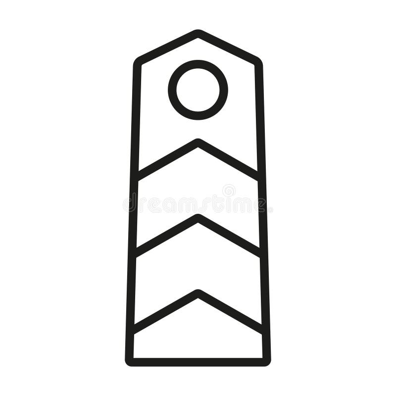 Shoulder Strap Icon. Shoulder Strap from Army Collection. Stock Vector ...