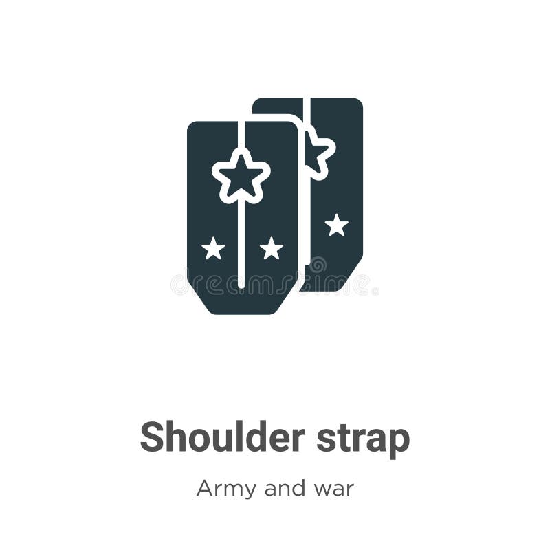 Shoulder Strap Vector Icon on White Background. Flat Vector Shoulder ...