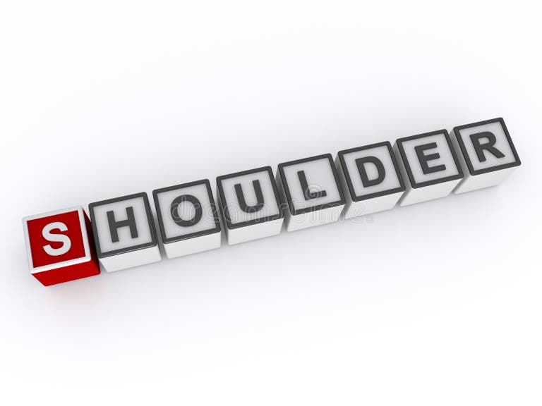 Shoulder Word Block on White Stock Illustration - Illustration of ...