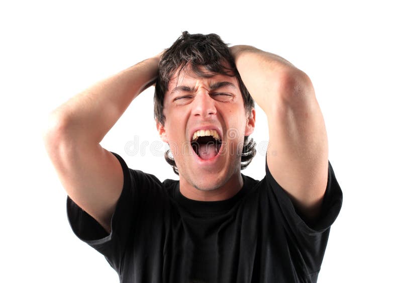 Shout stock photo. Image of anger, shout, white, disaster - 16106056