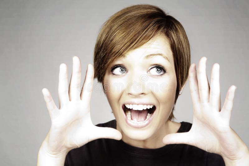 Shout about it stock image. Image of excited, shout, lady - 21009439