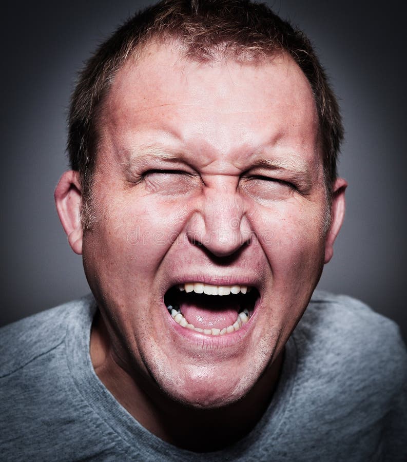 Shout stock image. Image of anger, white, face, portrait - 25919659