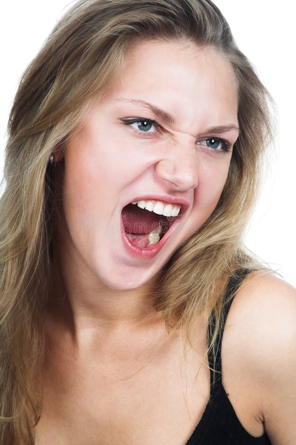 Shout stock photo. Image of adult, effort, facial, nature - 3365418