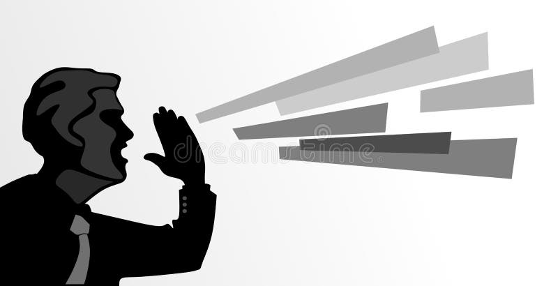 Shout stock illustration. Illustration of fervor, communication - 39841819