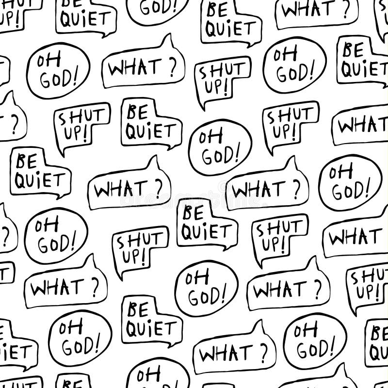Shout Speech Bubble Seamless Pattern Stock Vector - Illustration of ...