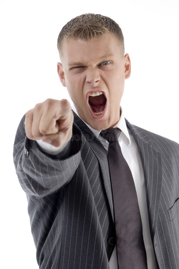 Shouting man pointing side stock image. Image of concept - 6846973