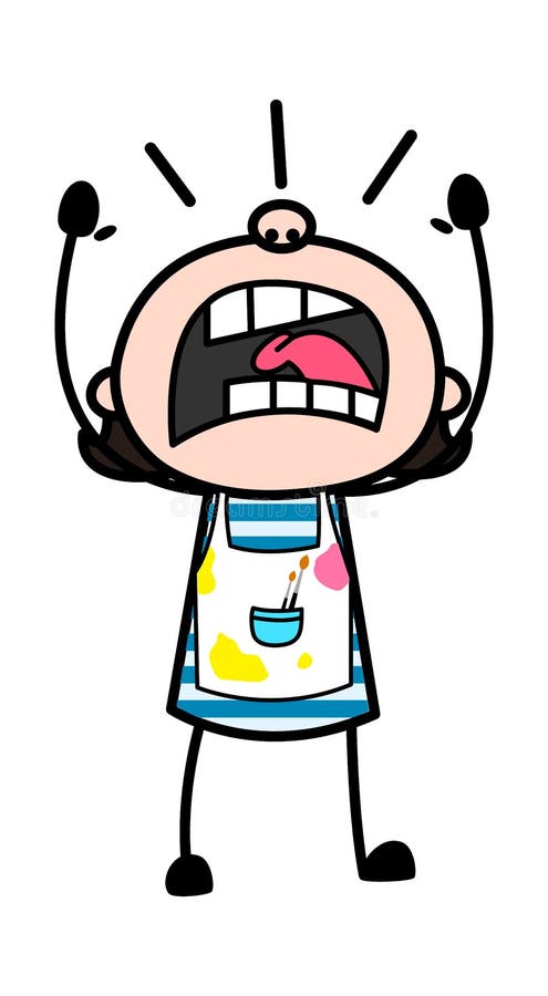 Shouting Boy Cartoon stock illustration. Illustration of childhood ...