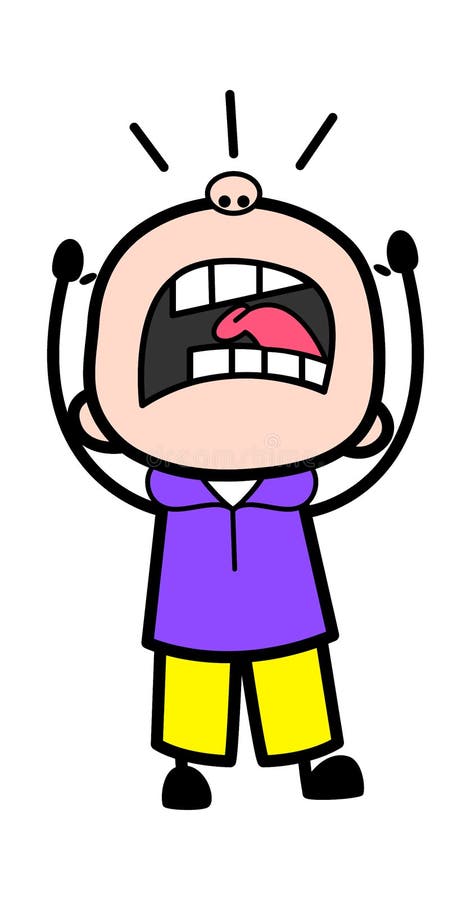 Shouting Boy Cartoon stock illustration. Illustration of childhood ...