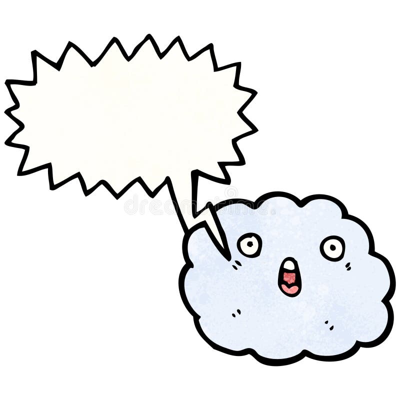 Shouting Cloud Cartoon Character Stock Vector - Illustration of texture ...