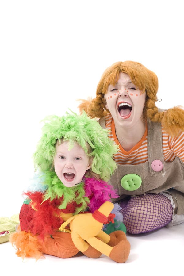 Shouting Clowns stock image. Image of amusement, child - 4286291