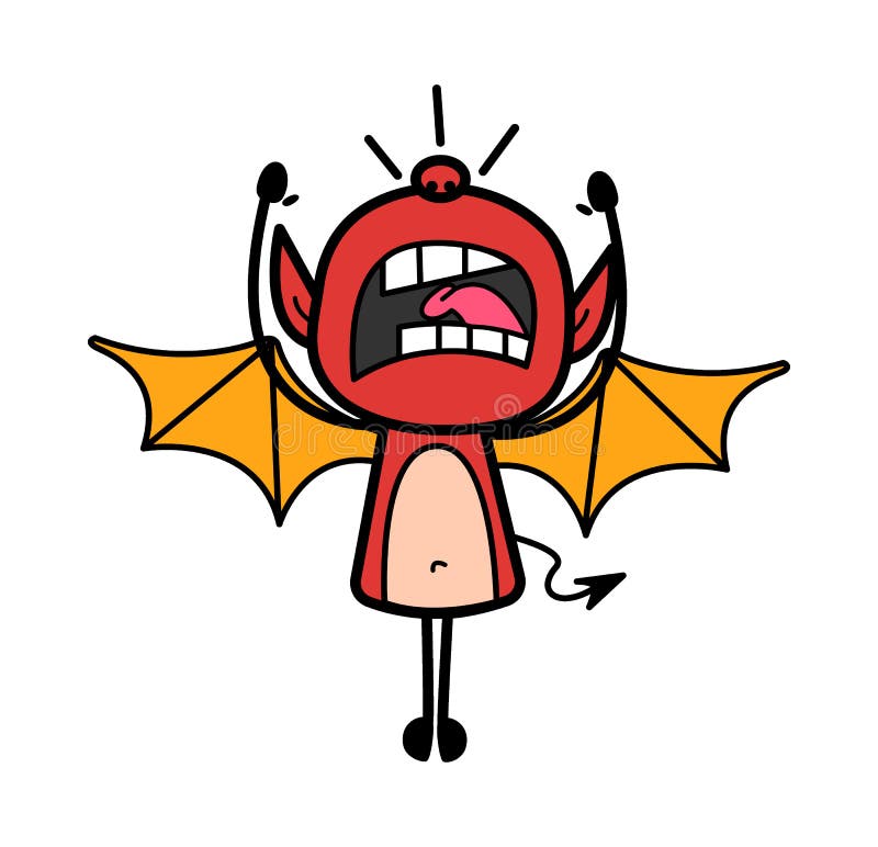 Shouting Devil Cartoon stock illustration. Illustration of character ...