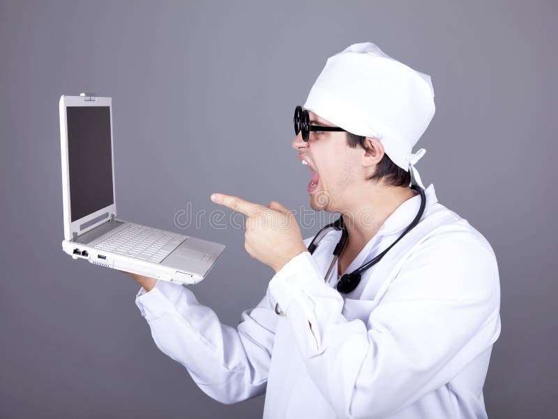 Shouting doctor stock image. Image of problem, medicine - 10113823