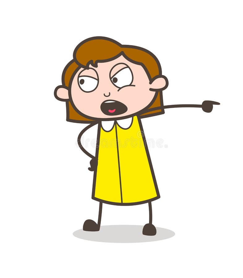 Shouting Girl Hand Gesture Vector Stock Illustration - Illustration of ...