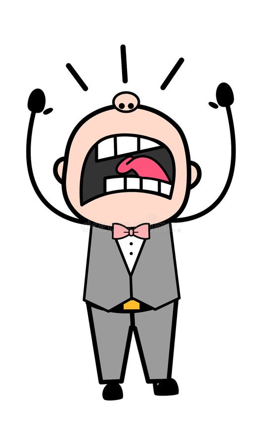 Shouting Groom Cartoon stock illustration. Illustration of rage - 191441632