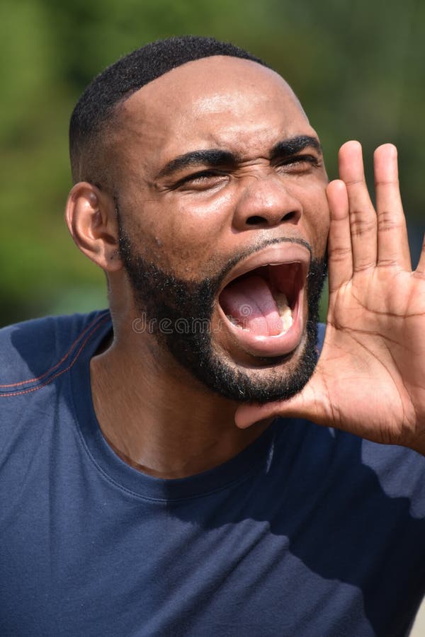 A Shouting Handsome Male stock image. Image of looking - 261273251