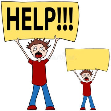 Shouting for Help stock vector. Illustration of anxiety - 16270482