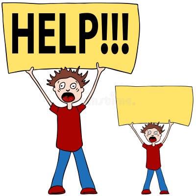 Shouting for Help stock vector. Illustration of anxiety - 16270482