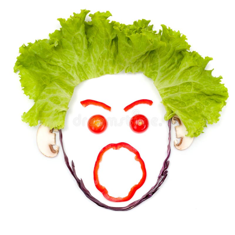 Shouting Human Head Made of Vegetables Stock Photo - Image of paprika ...