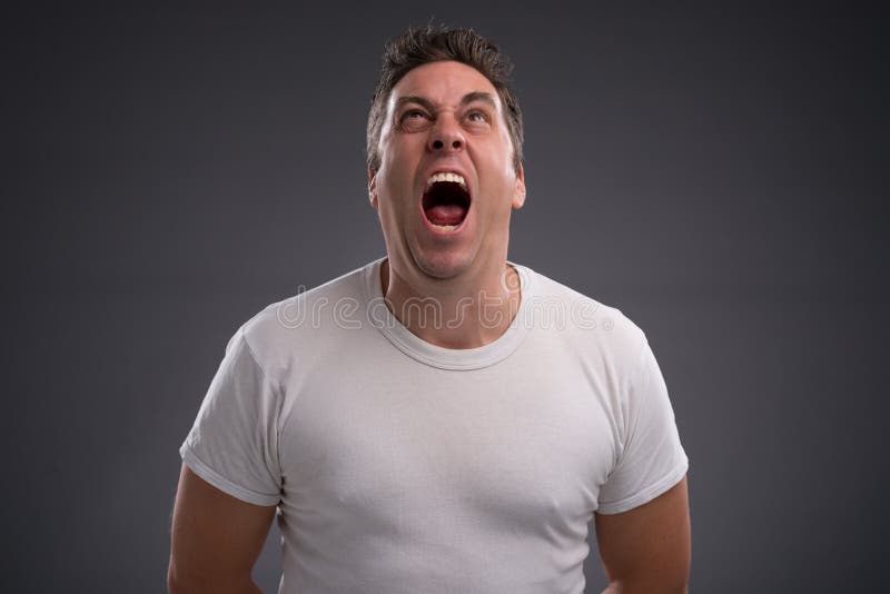 Angry shouting man stock image. Image of face, adult - 49285393