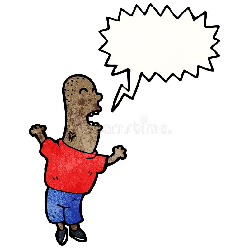 Shouting man cartoon stock vector. Illustration of cloud - 38029107