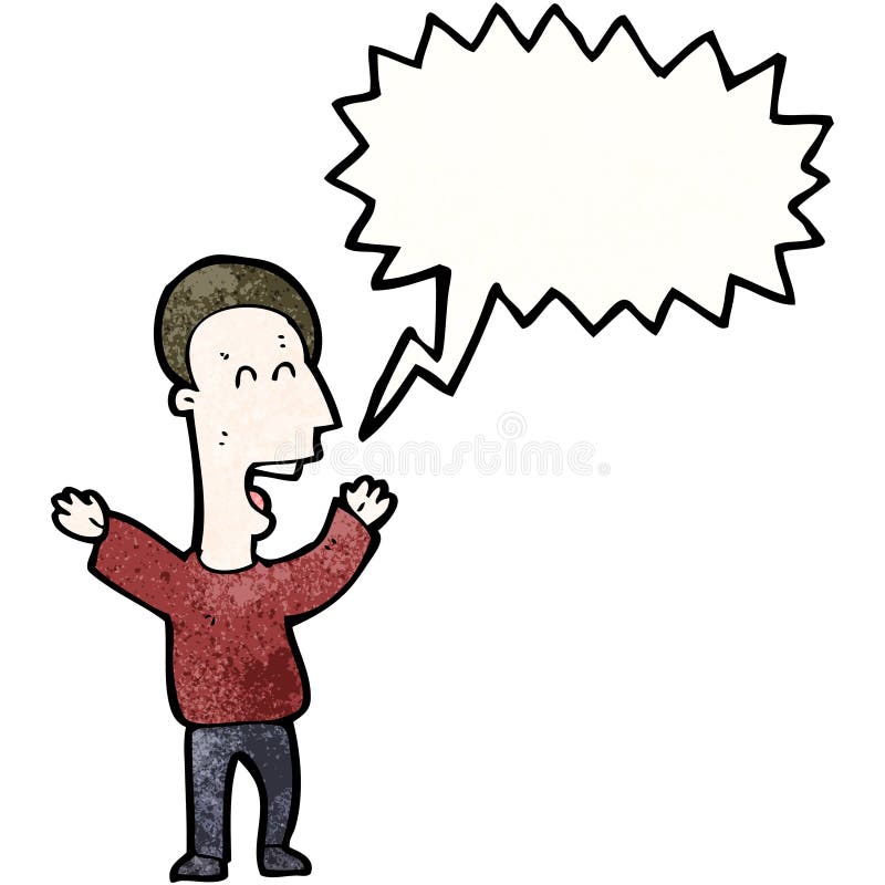 Shouting man cartoon stock vector. Illustration of texture - 38045520