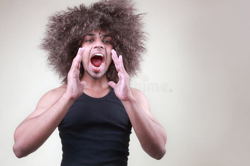Shouting man stock photo. Image of face, black, furious - 20586392