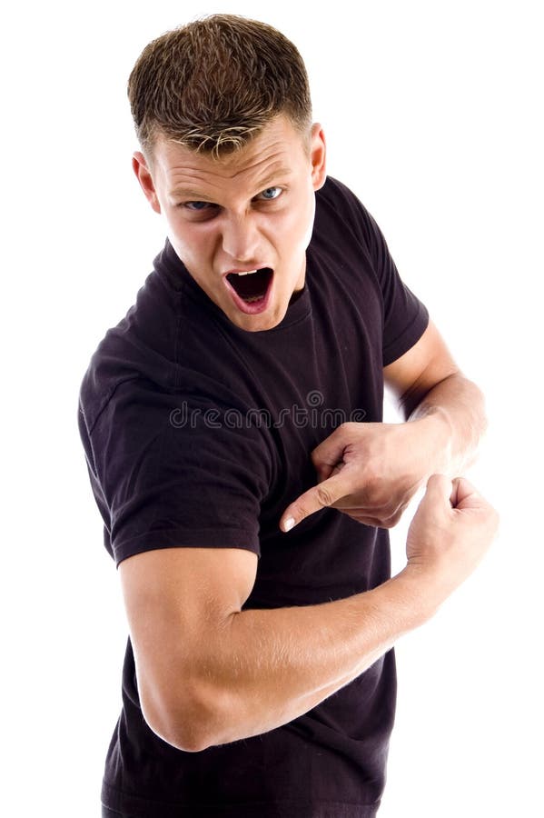 Angry man stock photo. Image of face, fighter, mouth, body - 7553746