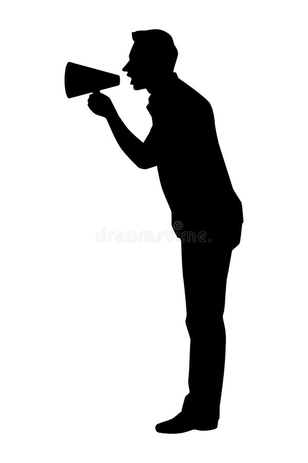 Man Shouting Silhouette Stock Illustrations – 599 Man Shouting ...