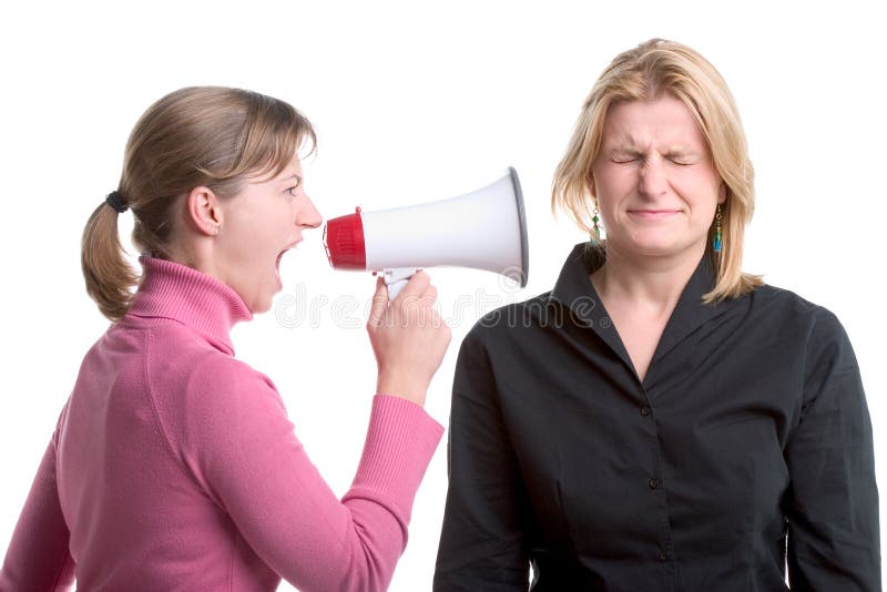 Shouting into the ear stock photo. Image of caucasian - 1220474