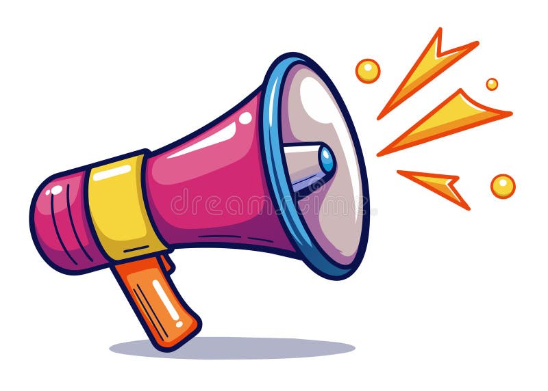 Shouting megaphone. stock vector. Illustration of communicate - 326741246