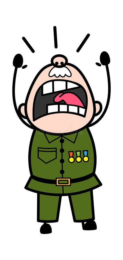 Shouting soldier stock illustration. Illustration of major - 16166173